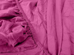 Jersey prostěradlo purpurové 200 x 200 cm