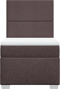Box spring postel s matrací tmavě hnědá 80x200 cm textil 3292611