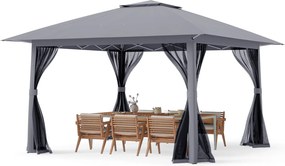 Costway Výsuvný skládací pavilon s 4 moskytiérou a zahradní pavilon s dvojitou