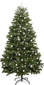 Umělý vánoční stromeček 240 cm 300 LED Teplá bílá PVC a ocel 3395706