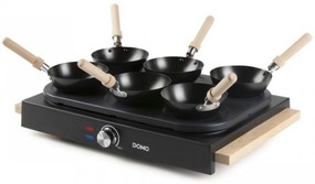 DOMO Elektrický lívanečník s wok pánvemi, 1000W DO8716W