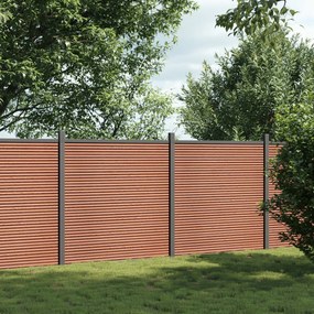 Plotový dílec hnědý 353 x 186 cm WPC 3282799