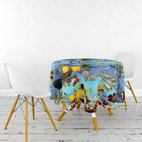 Ubrus PVC kulatý DC-700A - Mořský svět (různé velikosti)