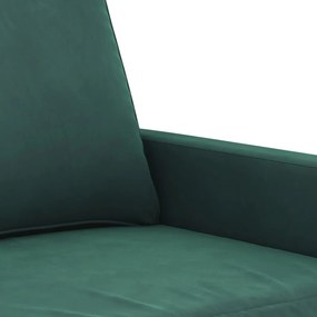 4dílná sedací souprava s polštáři tmavě zelená samet 3201966