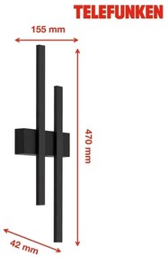 Telefunken 313205TF - LED Venkovní nástěnné svítidlo 2xLED/4W/230V 4000K IP44