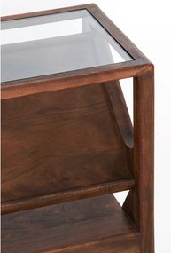 Konzolový stolek se skleněnou deskou v přírodní barvě 41x119 cm Yuki – Light &amp; Living