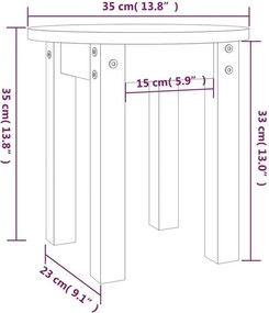 Konferenční stolek, borovicové dřevo, bílá, NoBi GAGIN TYP 2