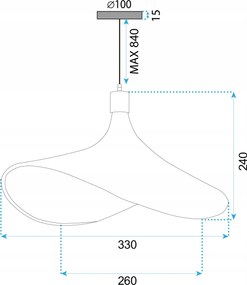 Toolight Toolight, bambusové závěsné svítidlo 30cm 1xE27 APP1642-1CP, přírodní hnědá-černá, OSW-05140