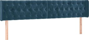 Box spring postel s matrací tmavě modrá 200x200 cm samet 3131163