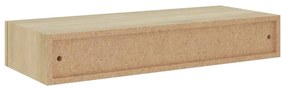vidaXL Marketos Nástěnné police se zásuvkou 2 ks dub 60 x 23,5 x 10 cm MDF