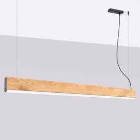 LED závěsné svítidlo z masivního dřeva v přírodní barvě LYKKE – Thoro