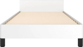 Rám postele s čelem bílý 100x200 cm umělá kůže 3125556