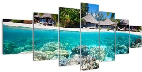 Obraz pláže na tropickém ostrově (210x100 cm)