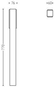 Philips - LED Venkovní lampa STRATOSPHERE LED/3,8W/230V 77 cm 2700K IP44