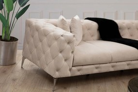 Designová rohová sedačka Rococo ecru - levá