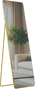 Zrcadlo Gurnee 150x50 cm – zlatá lesklá