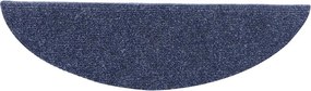 Schodové rohože samolepicí 10 ks 56 x 17 x 3 cm modré půlkulaté 149685