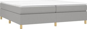 Rám postele s boxspringem světle šedý 200 x 200 cm textil 3120985
