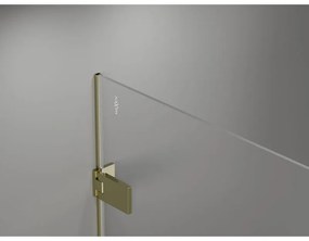 Mexen, Mexen Lunar-F pravé skládací sprchové dveře 70 cm, transparentní, zlaté - 836-070-000-50-00-P