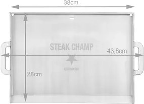 SteakChamp Grilovací nerez deska-plancha 38x28cm