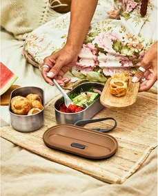 Dělený svačinový box 2 ks Bento – Black + Blum
