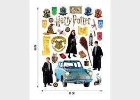 Dětská samolepka na zeď Harry Potter Trio Kouzelníků | 65 x 85 cm | DDK2369