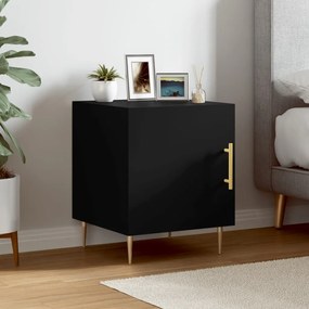 Noční stolek černý 40 x 40 x 50 cm kompozitní dřevo - Default Title