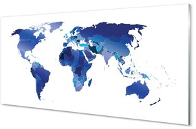 akrylový obraz modrá mapa 100x50 cm
