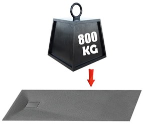 BPS-koupelny Obdélníková akrylátová sprchová vanička HYD-OSV-RIKO 120x90 šedá