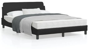 vidaXL Rám postele s čelem černý 120 x 200 cm umělá kůže