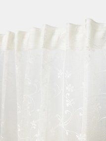 Sinsay - Krajková záclona na pásce s květinovým vzorem - bílá