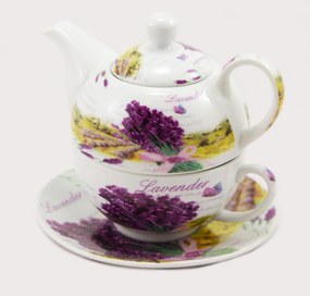 Home Elements čajový set Levandule třídílný 0,34 l + 0,4 l