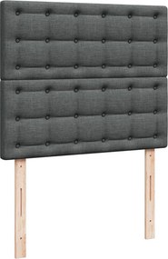 Box spring postel s matrací tmavě šedá 120x200 cm textil 3291262