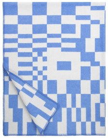 Vlněná deka Koodi 130x180, modro-světlě béžová
