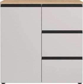 Šedobéžová/ve světle přírodní barvě komoda 90x91x41 cm Cormano – Germania
