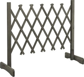 Zahradní trelážový plot šedý 120 x 60 cm masivní jedle 314823