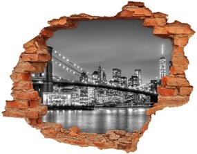 Wallmuralia Fotoobraz díra na stěnu Brooklynský most 90x70 cm