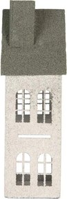 Kovová lucerna domek - 32 cm
