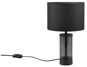 Černá stolní lampa s textilním stínidlem (výška 33,5 cm) Grazia – Trio