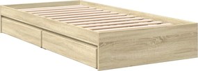 Rám postele se zásuvkami dub sonoma 100x200 cm kompozitní dřevo 3280673