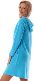 Krátký dámský župan na zip Bari blue atoll 38 64 6335 - S