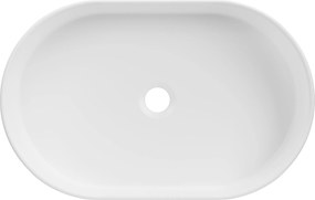 Invena Glamour Trend, oválné umyvadlo na desku 500x325x122 mm, bílá lesklá, INV-CE-63-W01-L