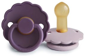 Frigg Dudlík Frigg Daisy 2-pack kaučuk vel.2 Violet Dream/Soft Lilac