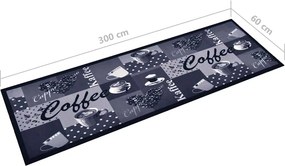 Kuchyňský koberec pratelný Káva modrý 60 x 300 cm 315969