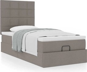 Osmanský rám postele s matrací taupe 90x190cm textil 3313123