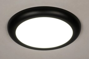 Stropní stmívatelné LED svítidlo do koupelny Treva Black 1 IP54