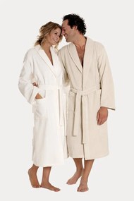 Unisex župan MICRO COTTON + ručník + osuška + dárkový box L Smetanová