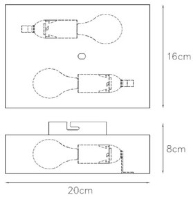 Lucide 12222/02/30 - Nástěnné svítidlo OVALIS 2xE14/9W/230V