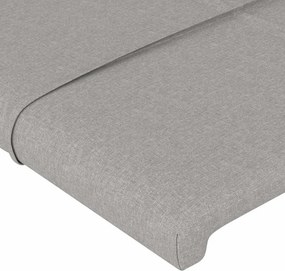 Čelo postele s LED světle šedé 80 x 5 x 78/88 cm textil 3121586