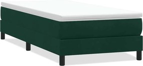Postel Box Spring bez matrace tmavě zelená 80x220 cm samet 3315852